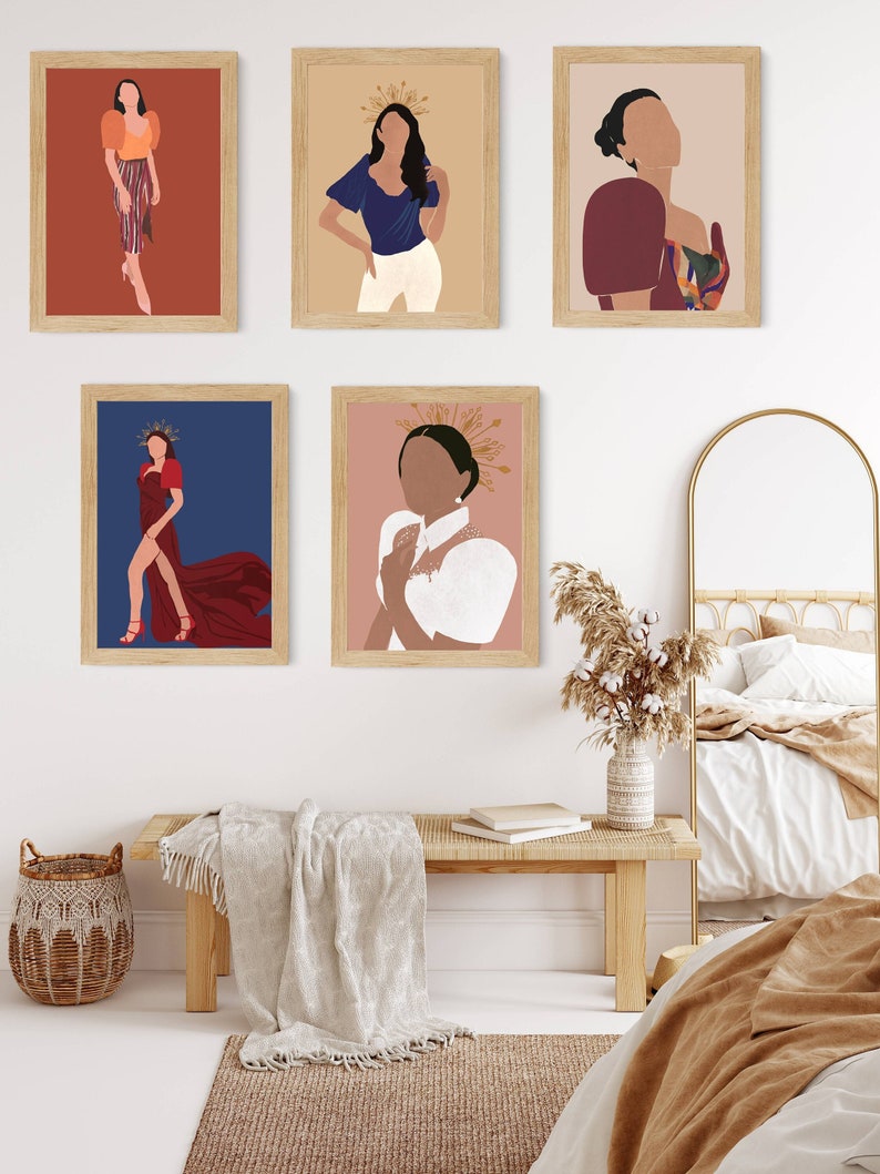 Filipino Art Print Set of 5 Prints, Gallery Wall Art Set, Philippines ...