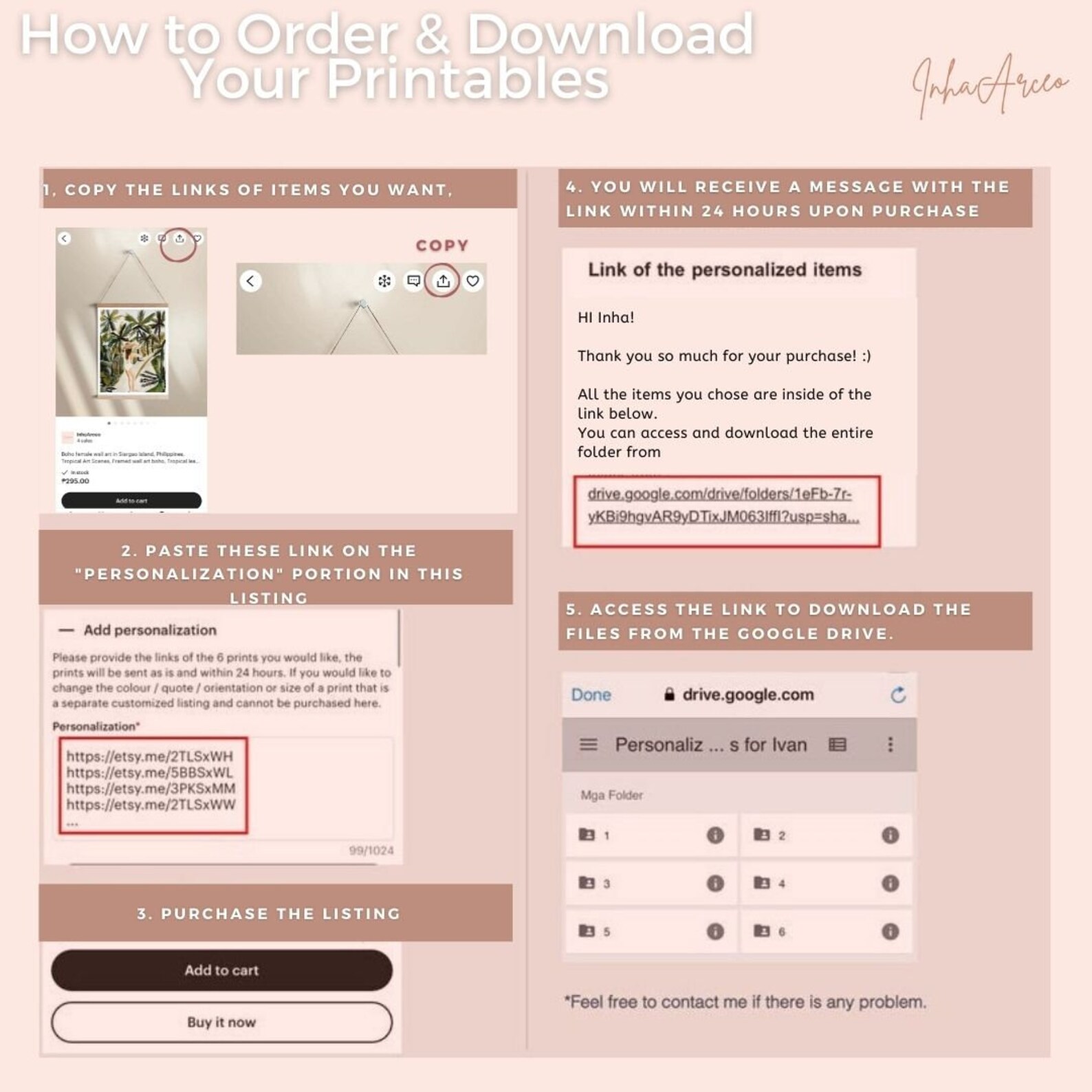 Pick Any 4 Prints, Custom Gallery Wall, Custom Printable Art, Mix and ...