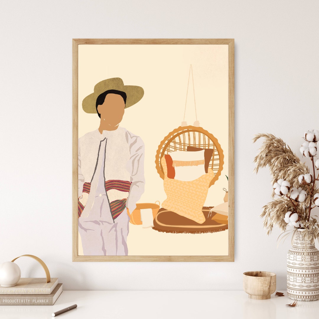 Male Vintage Filipino Wall Art, Philippines Poster, Filipino Mid ...