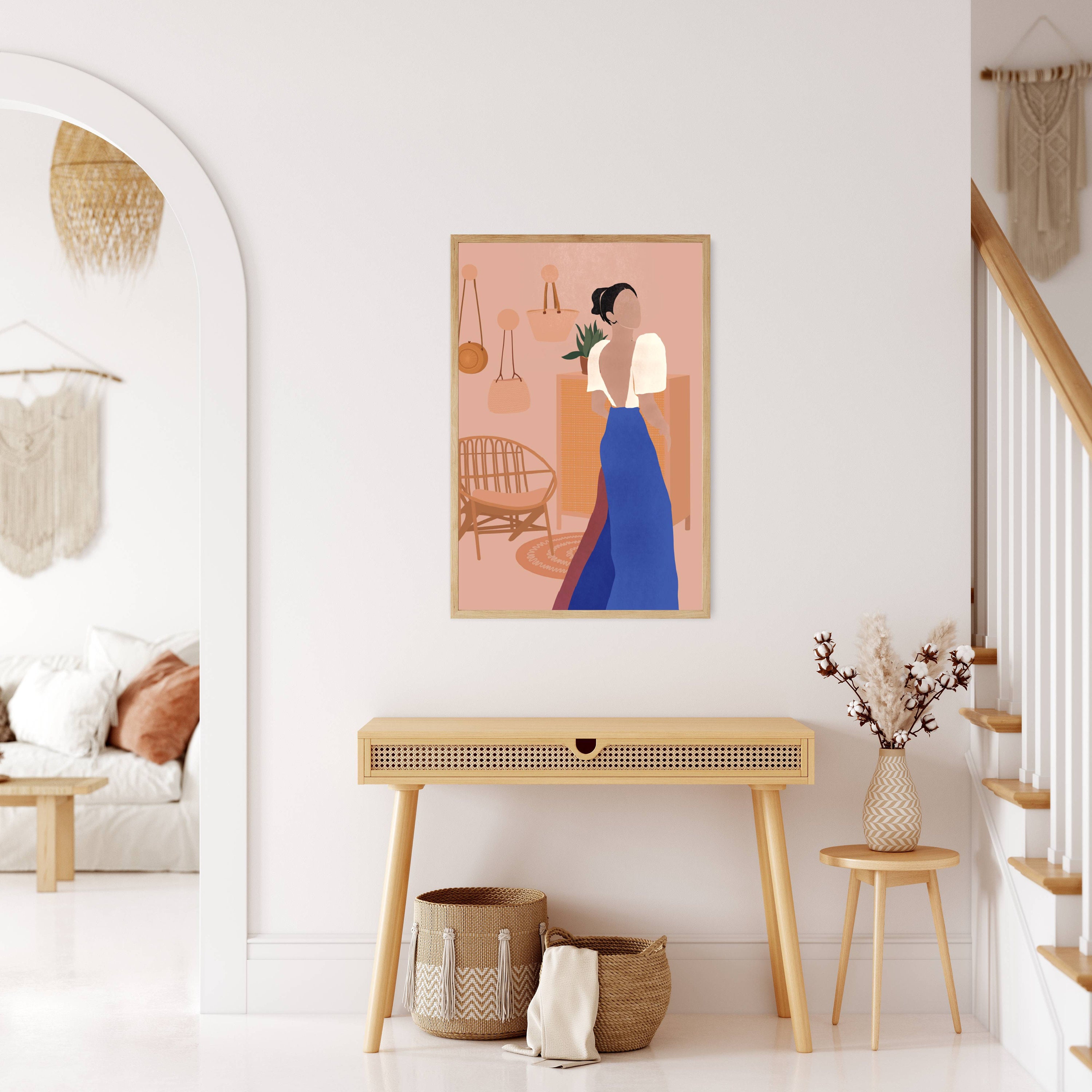Filipino Female Woman Boho Art, Philippines Poster, Filipino Art, Asian ...