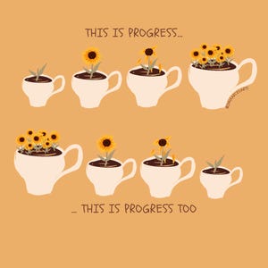 This is Progress Too Illustration Art Print Poster - Etsy