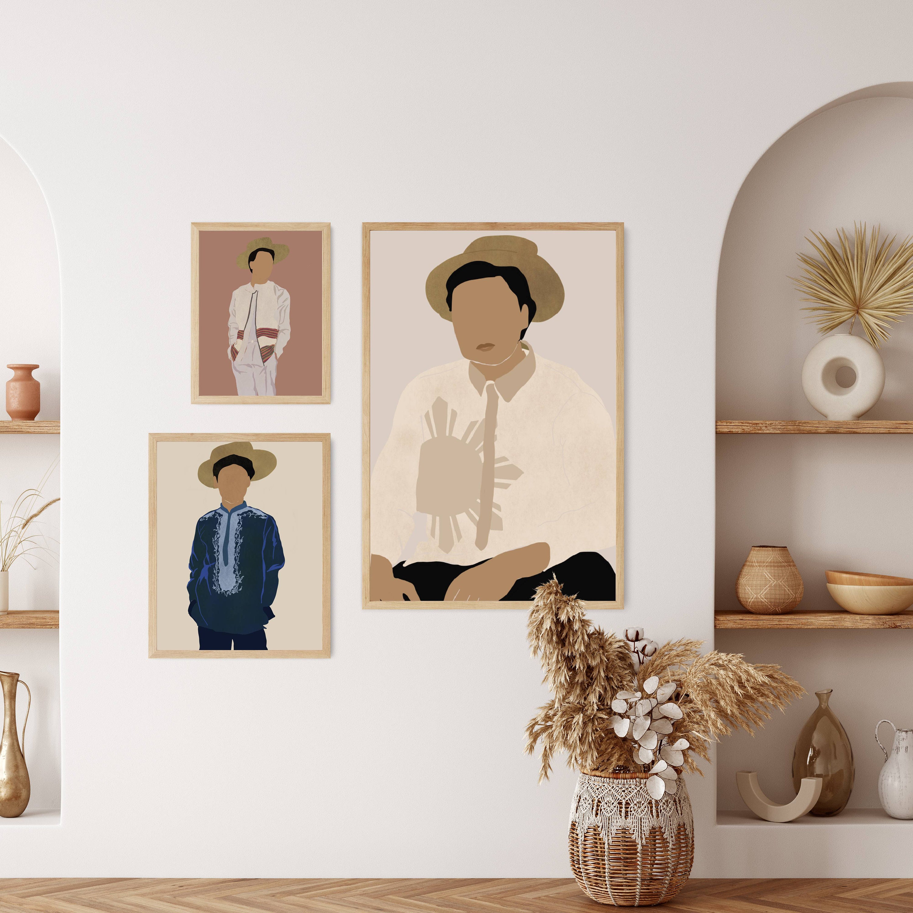 Filipino Man Printable Boho Art, Philippines Poster, Filipino Art Print ...