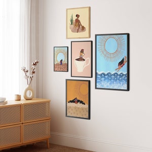 Filipino Gallery Wall Set, Filipino Set of 6 Woman Prints, Gallery Wall ...