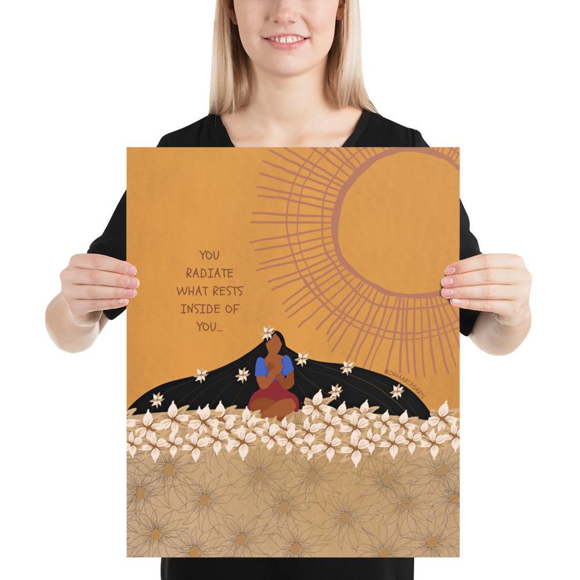 You Radiate What Rests Inside of You Self Love Motivational Poster - Etsy
