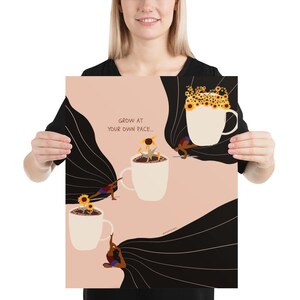 Grow at Your Own Pace Illustration Art Print Poster - Etsy