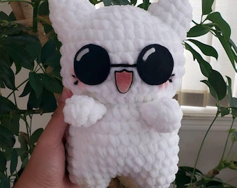 PHYSICAL ITEM Gojo Cat/cat With Sunglasses Crochet Plush - Etsy