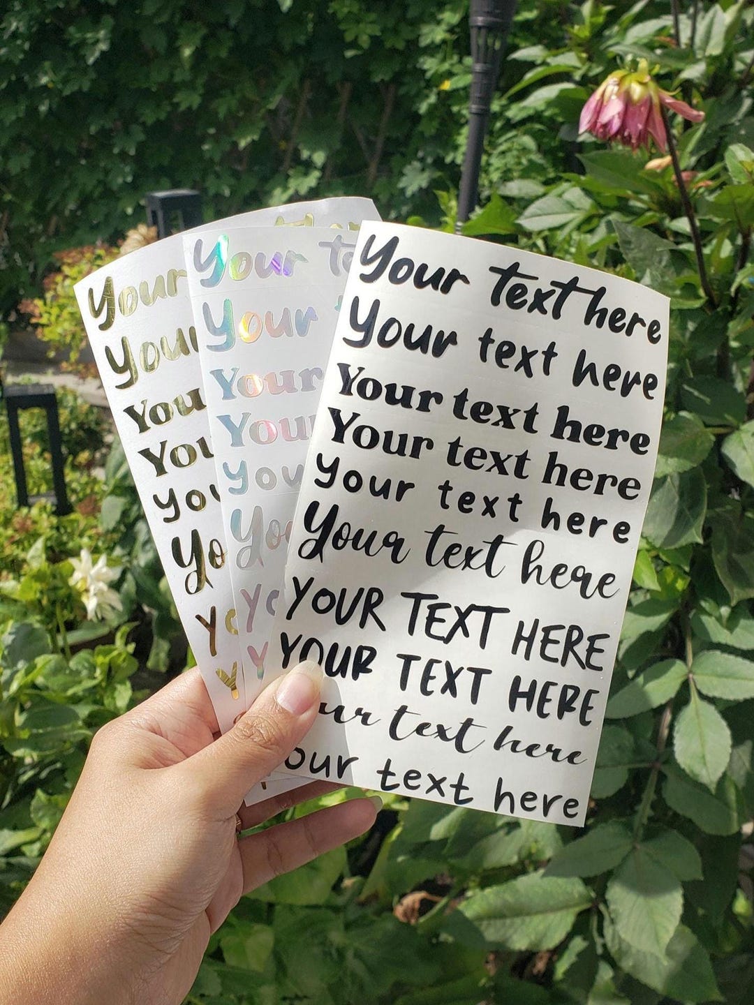 Custom Text Vinyl Decal - Fully Customizable and Personalized - Etsy