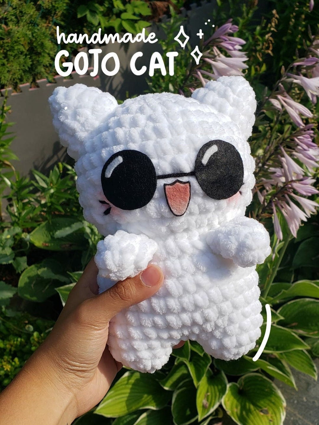 PHYSICAL ITEM Gojo Cat/cat With Sunglasses Crochet Plush - Etsy