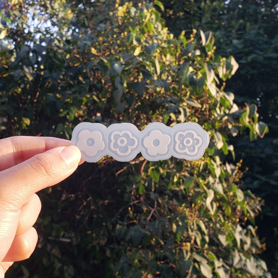 Dainty Handrawn Flowers Car/window/mirror Vinyl Decal - Etsy