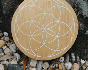 Seed of Life Sacred Geometry 7 Crystal Grid With - Etsy