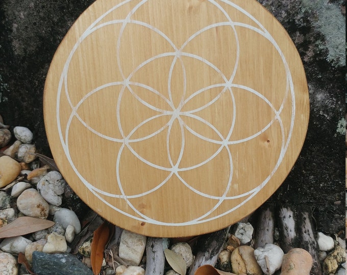 Seed of Life Sacred Geometry 7 Crystal Grid With Crystals Included ...