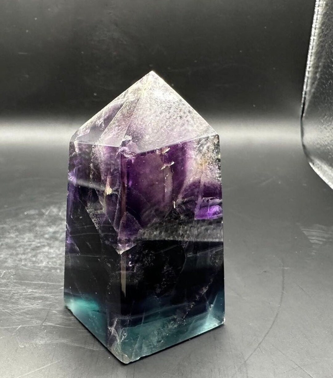 Rainbow Feather Fluorite Tower W/ Flashy Rainbow Inclusions High ...