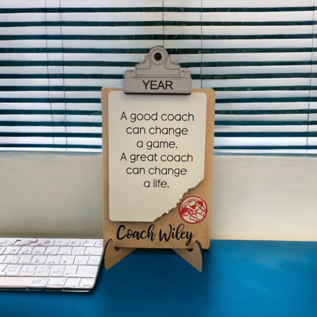 Wrestling Coach Sign/ Clipboard Coach Sign/ Wrestling Desk Gift ...