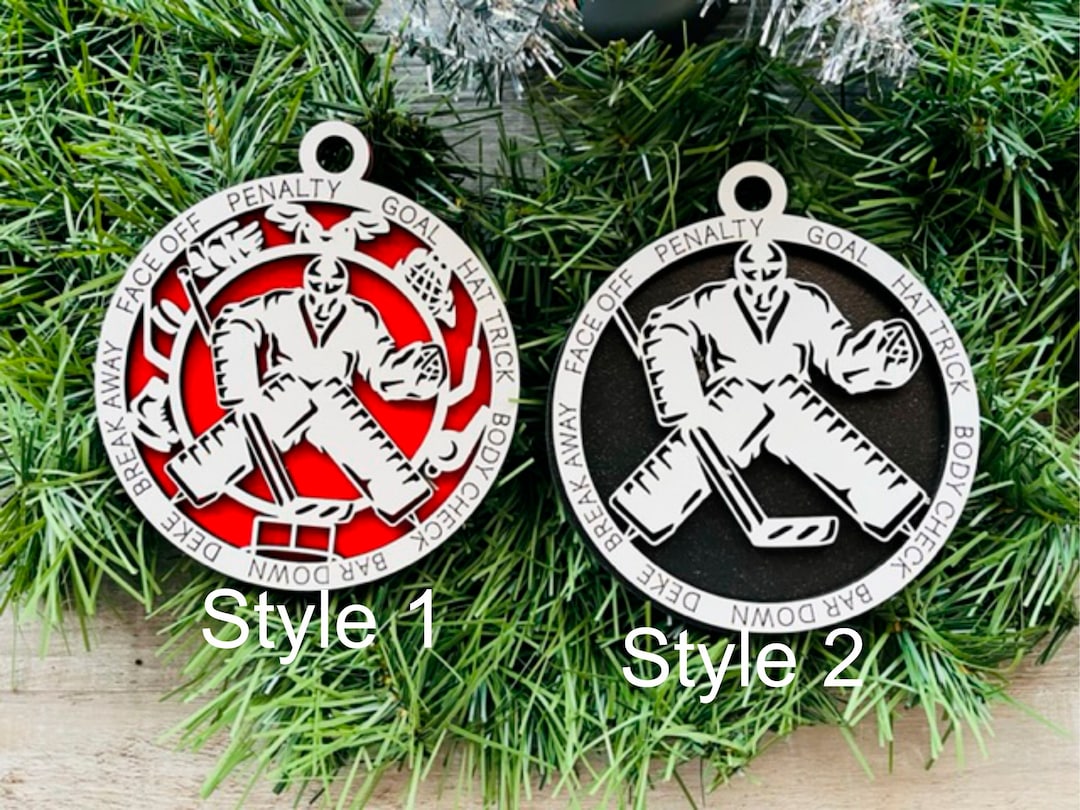 Hockey Ornament/ Hockey Goalie/ Christmas Ornaments/ Sports Ornaments ...