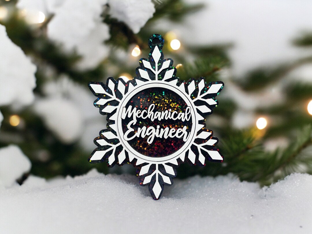 Mechanical Engineer Snowflake Ornament/ Mechanical Engineer Gift ...