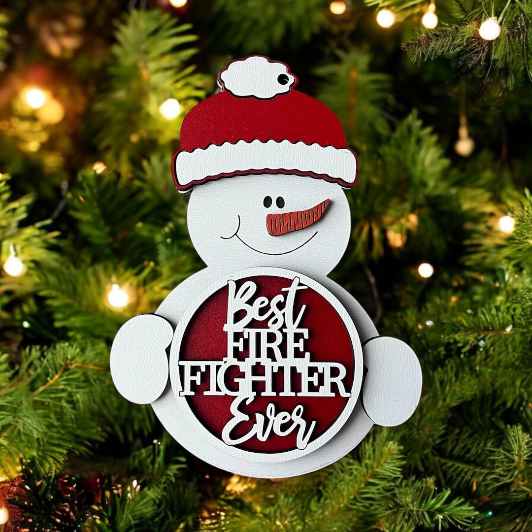 Best Firefighter Ever Ornament/ Firefighter Ornament/ Occupation ...