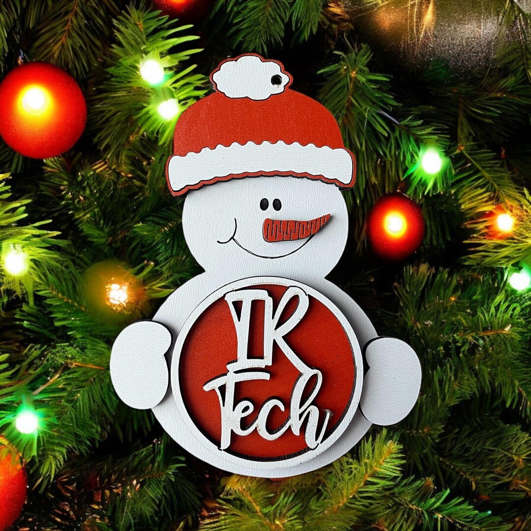 IR Tech Snowman Ornament/ IR Tech Ornament/ Occupation Ornament ...