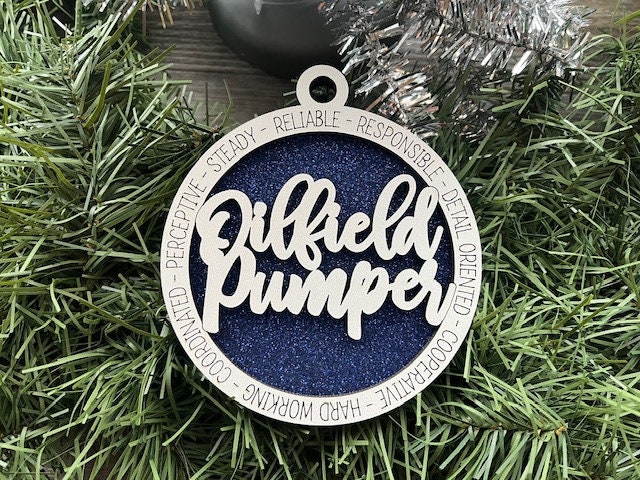 Oilfield Pumper Ornament/ Oilfield Pumper Gift/ Christmas Ornament ...