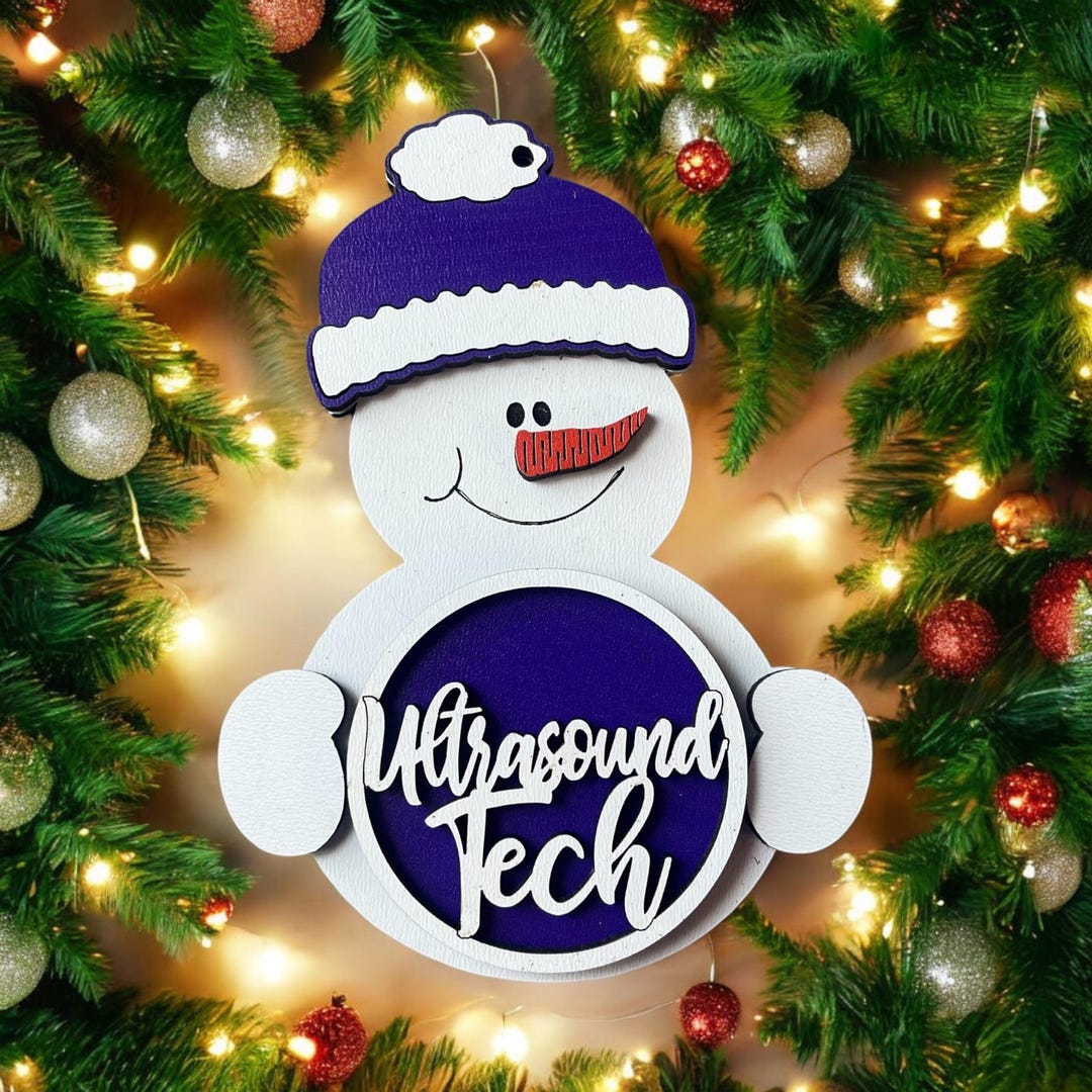 Ultrasound Tech Snowman Ornament/ Ultrasound Ornament/ Occupation ...