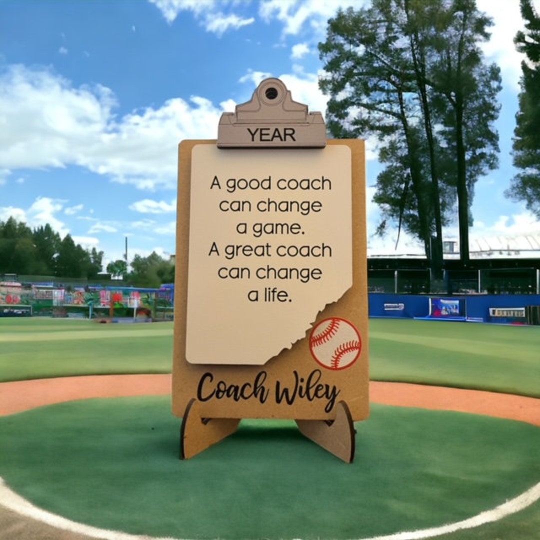 Baseball Coach Sign/ Clipboard Coach Sign/ Baseball Desk Gift ...