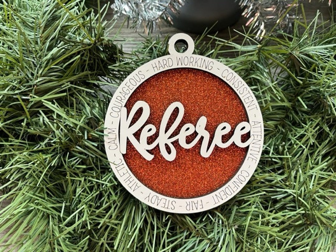 Referee Ornament/ Referee Gift/ Christmas Ornament/ Christmas Gift/ Occupational Ornament ...