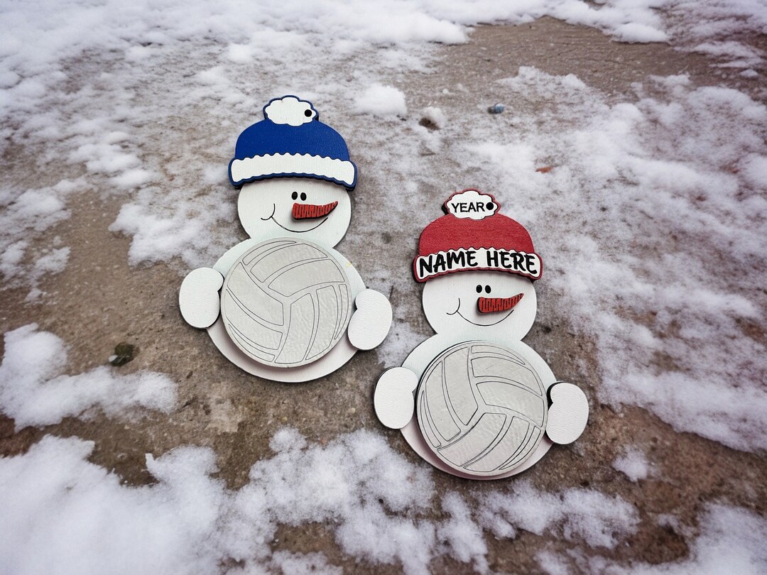 Volleyball Snowman Ornament/ Volleyball Ornament/ Sports Ornament ...