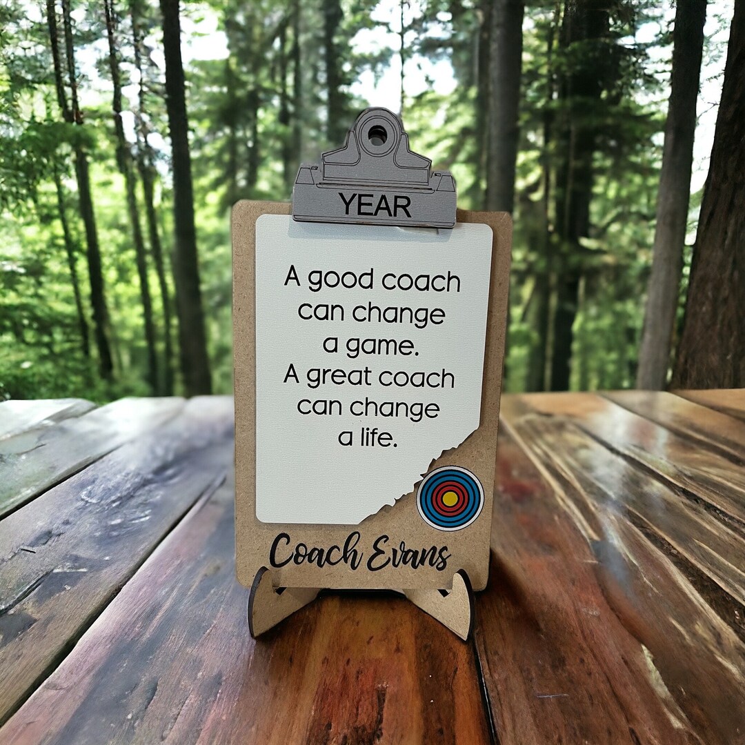 Archery Coach Sign/ Clipboard Coach Sign/ Archery Desk Gift ...