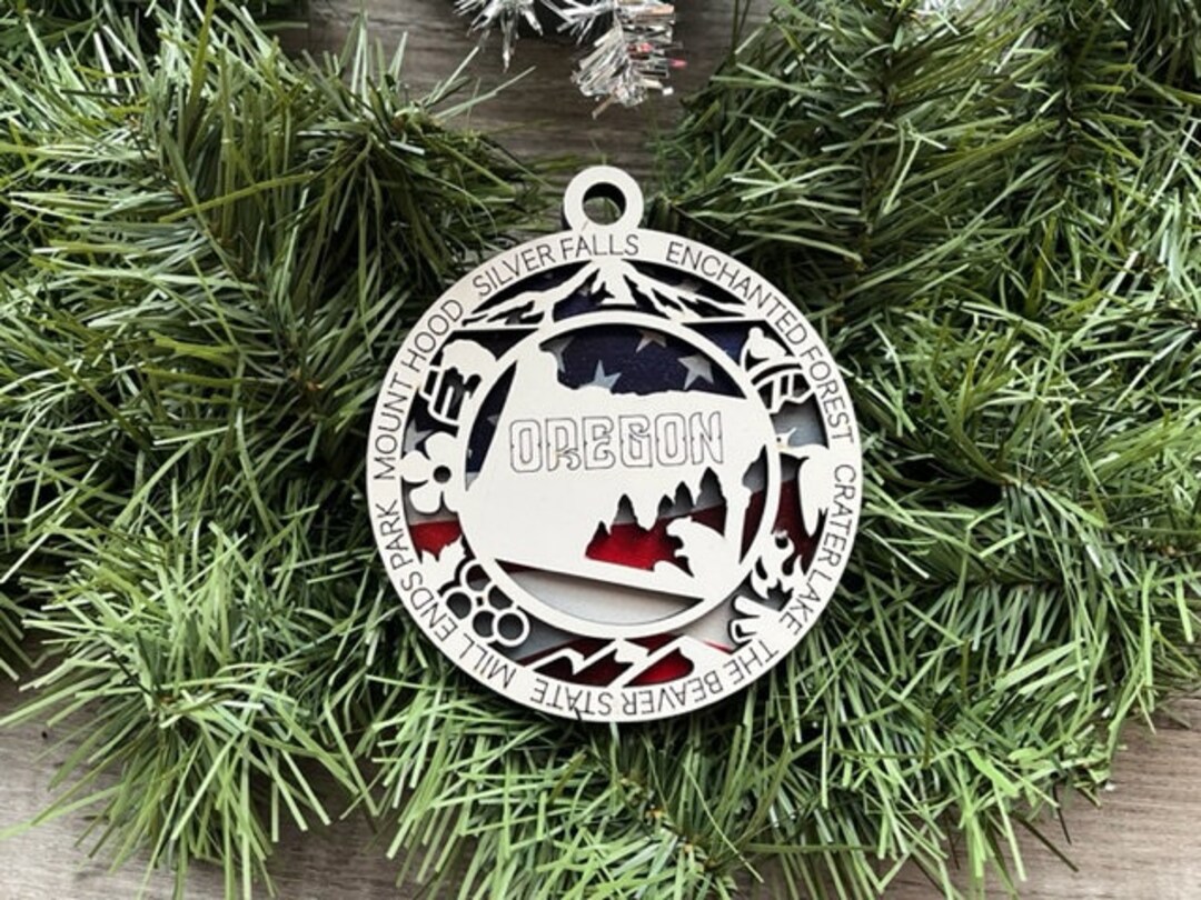 Oregon Ornament/ Oregon State Ornament/ Unique State Ornament/ State ...