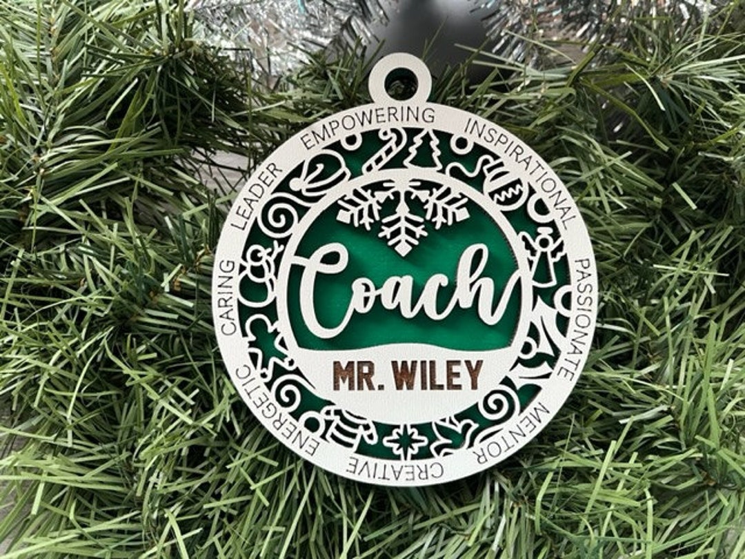 Personalized Coach Ornament/ Custom Coach Ornament/ Coach Gift/ Sports ...