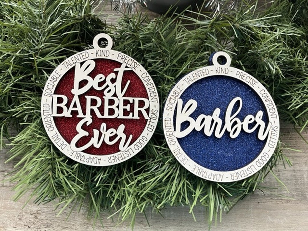Best Barber Ever Ornament/ Barber Ornament/ Barber Gift/ Christmas ...