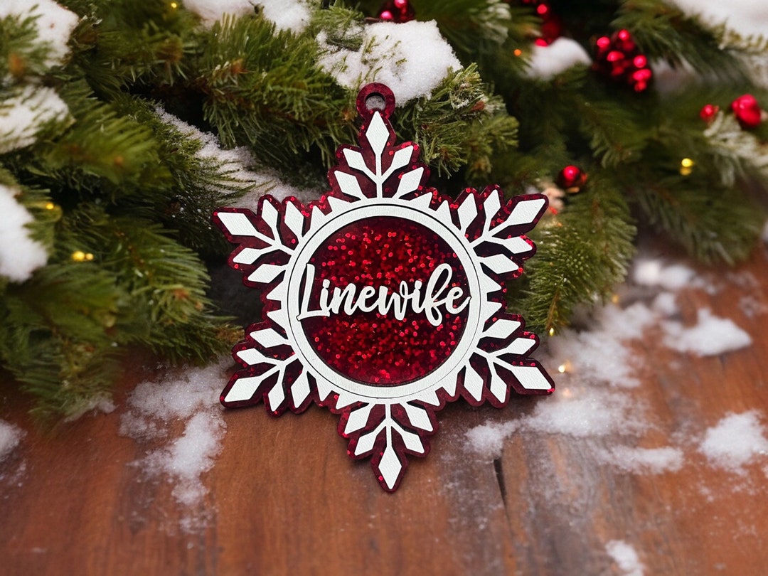 Linewife Snowflake Ornament/ Linewife Gift/ Linewife Ornament ...