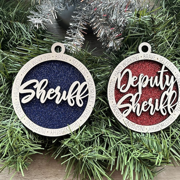 Deputy Sheriff Christmas Ornaments - Etsy