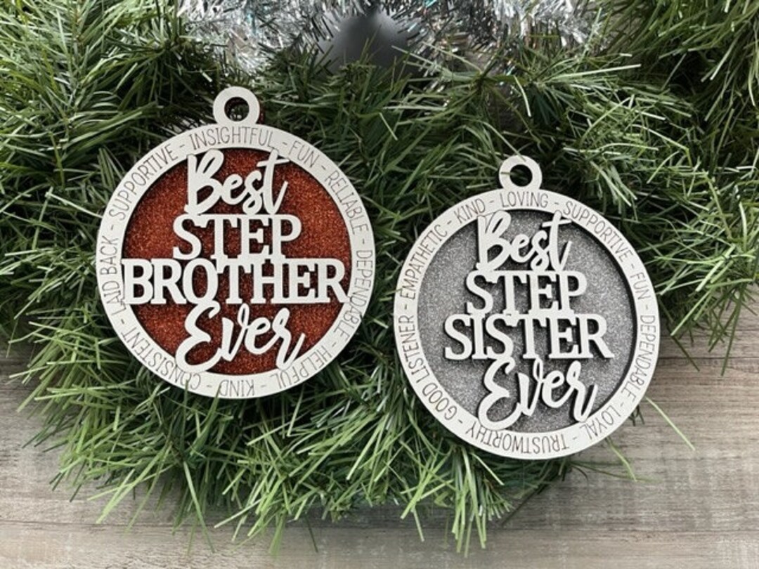 Best Step Brother Ever Ornament/ Best Step Sister Ever Ornament/ Step ...