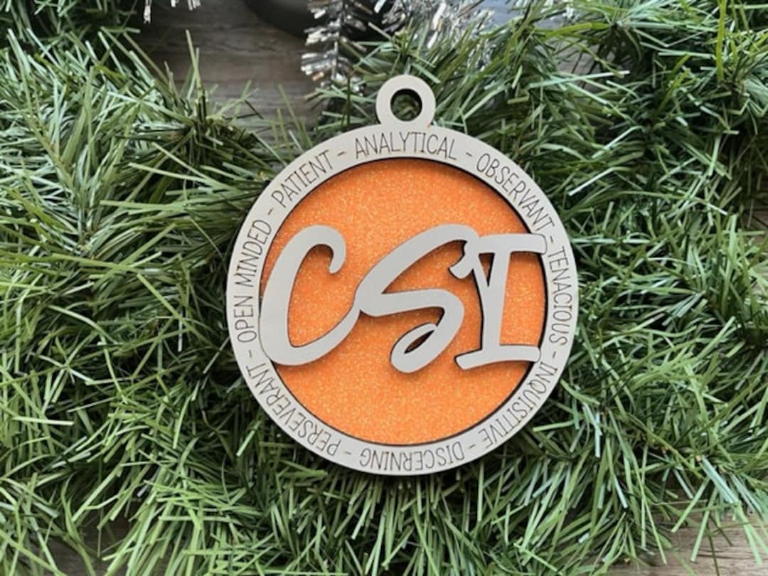 CSI Ornament/ CSI Gift/ Crime Scene Investigator Ornament/ Christmas ...