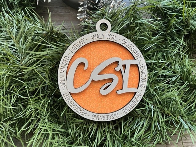 CSI Ornament/ CSI Gift/ Crime Scene Investigator Ornament/ Christmas ...