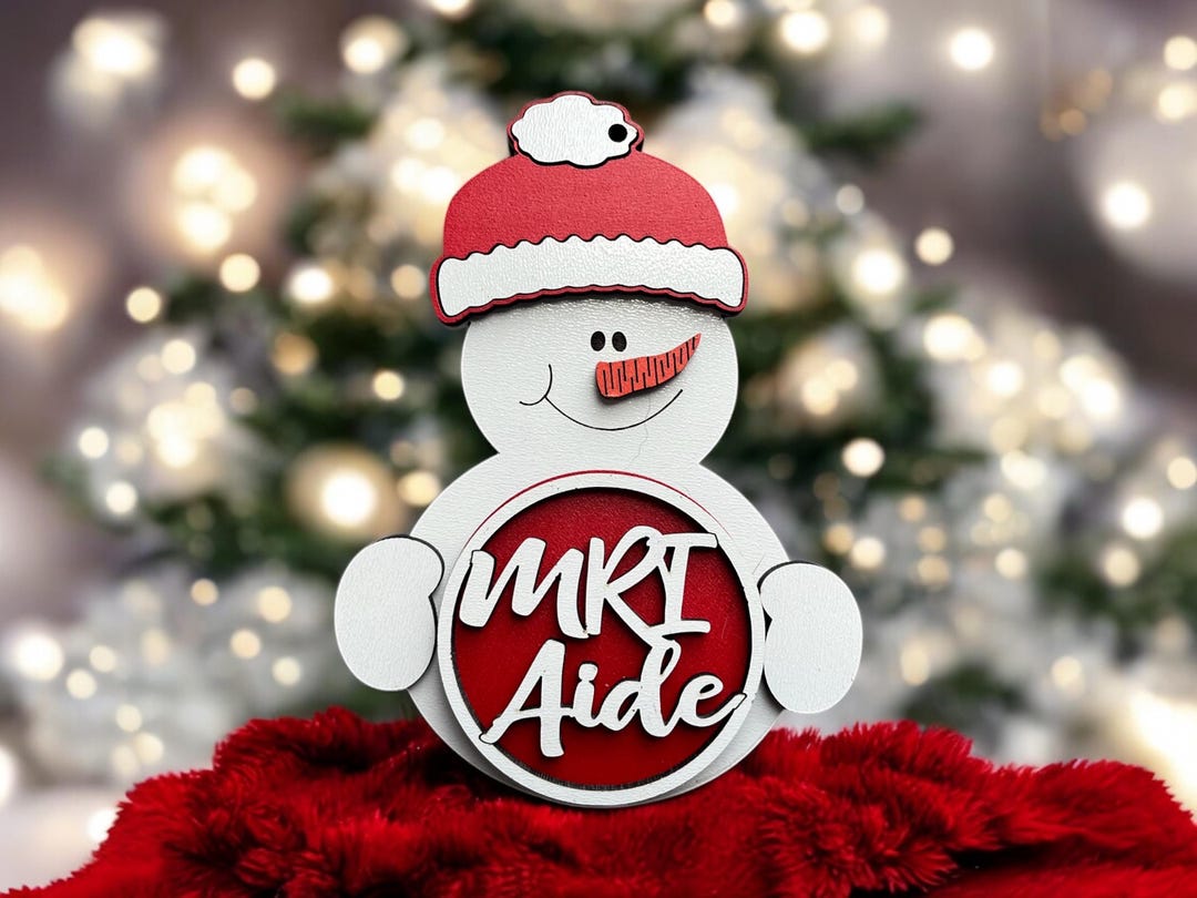 MRI Aide Snowman Ornament/ MRI Aide Ornament/ Occupation Ornament ...
