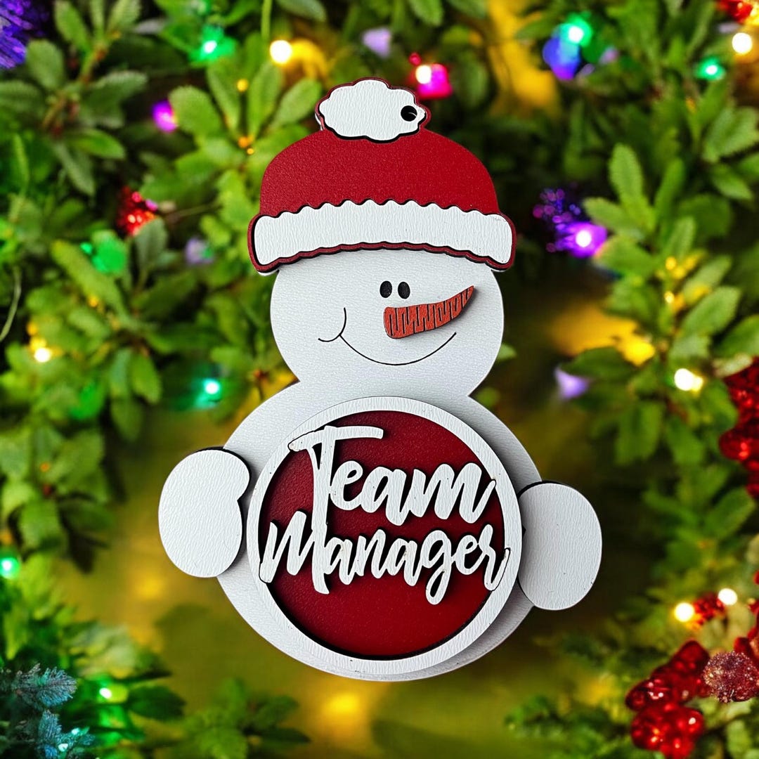 Team Manager Snowman Ornament/ Team Manager Ornament/ Occupation ...