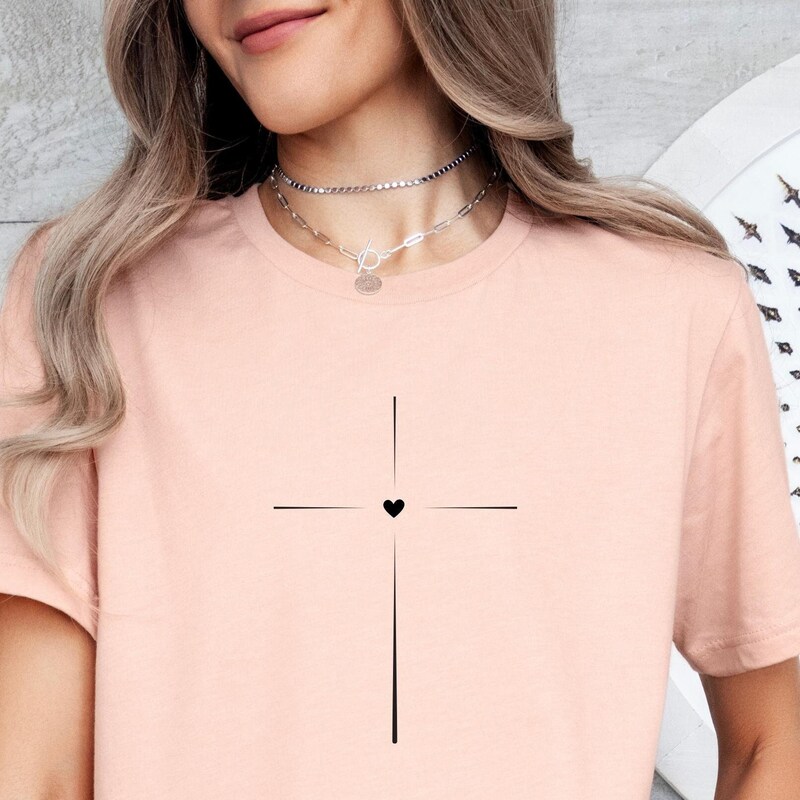 Cross Heart Svg - Etsy