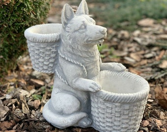 German Shepherd Dog Planter - Etsy