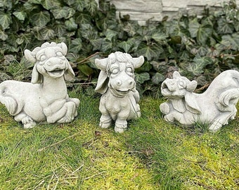 Concrete Cow Statue - Etsy