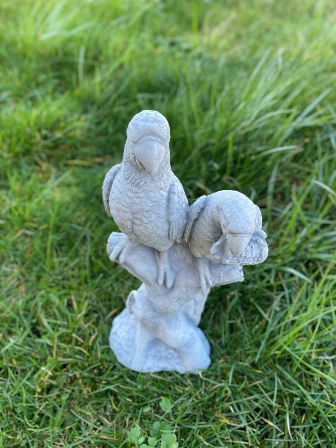 Two Parrots Sculpture Parrot Figurine Home and Garden - Etsy