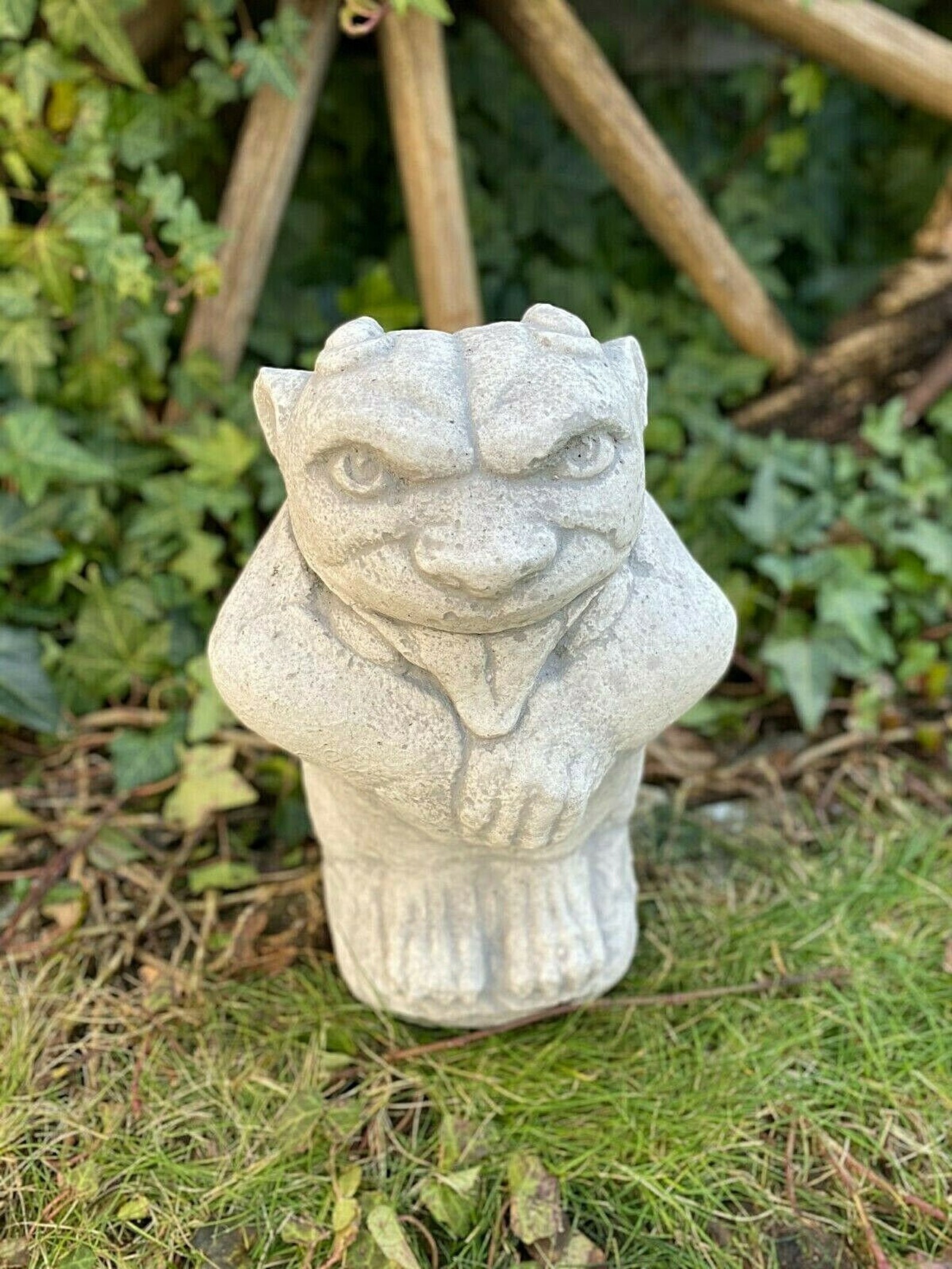 Strange Mythological Statue Sitting Gargoyle Figure Monster - Etsy