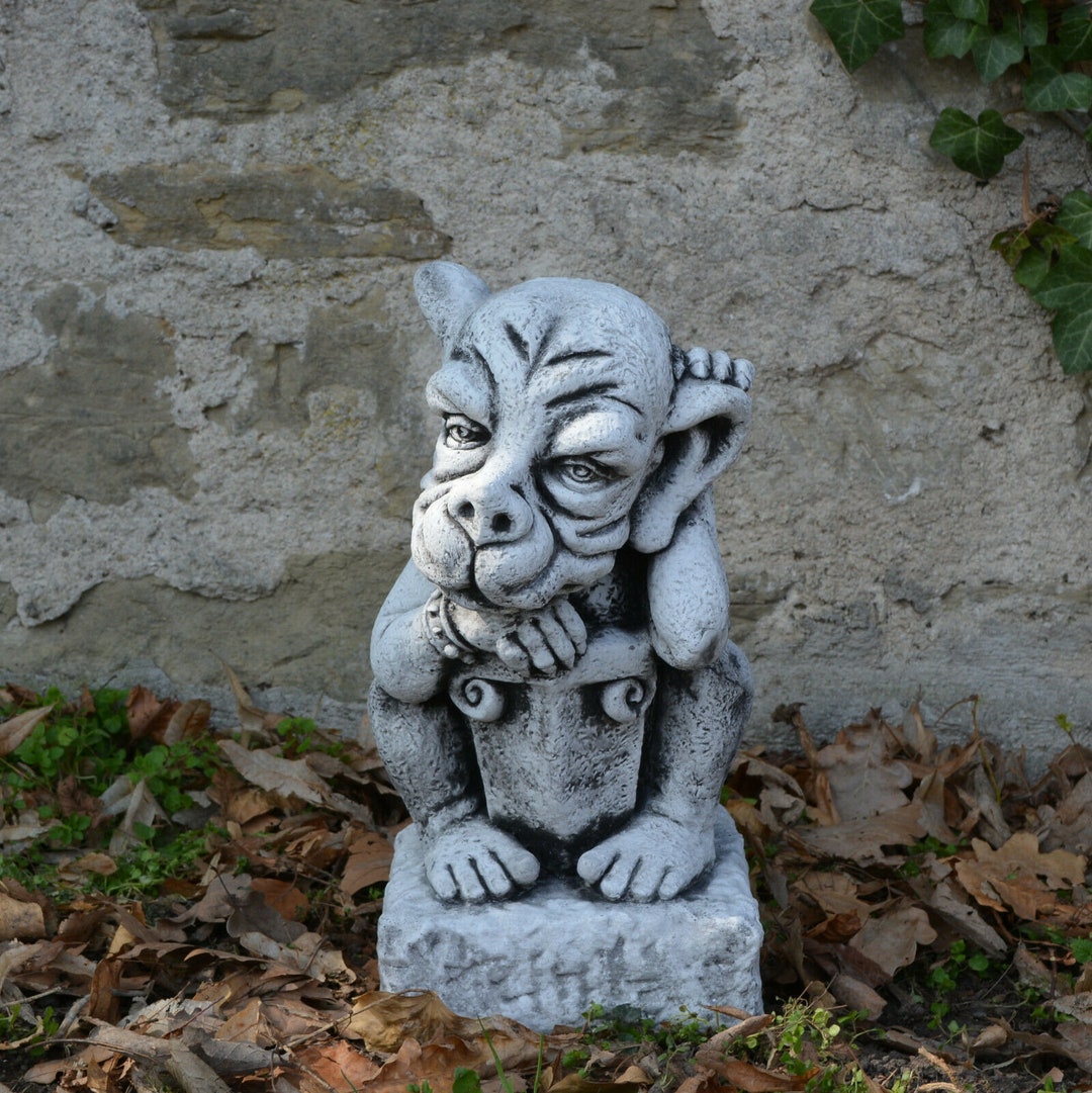 Stone Massive Gargoyle Statue Grotesque Statue of Gargoyle - Etsy