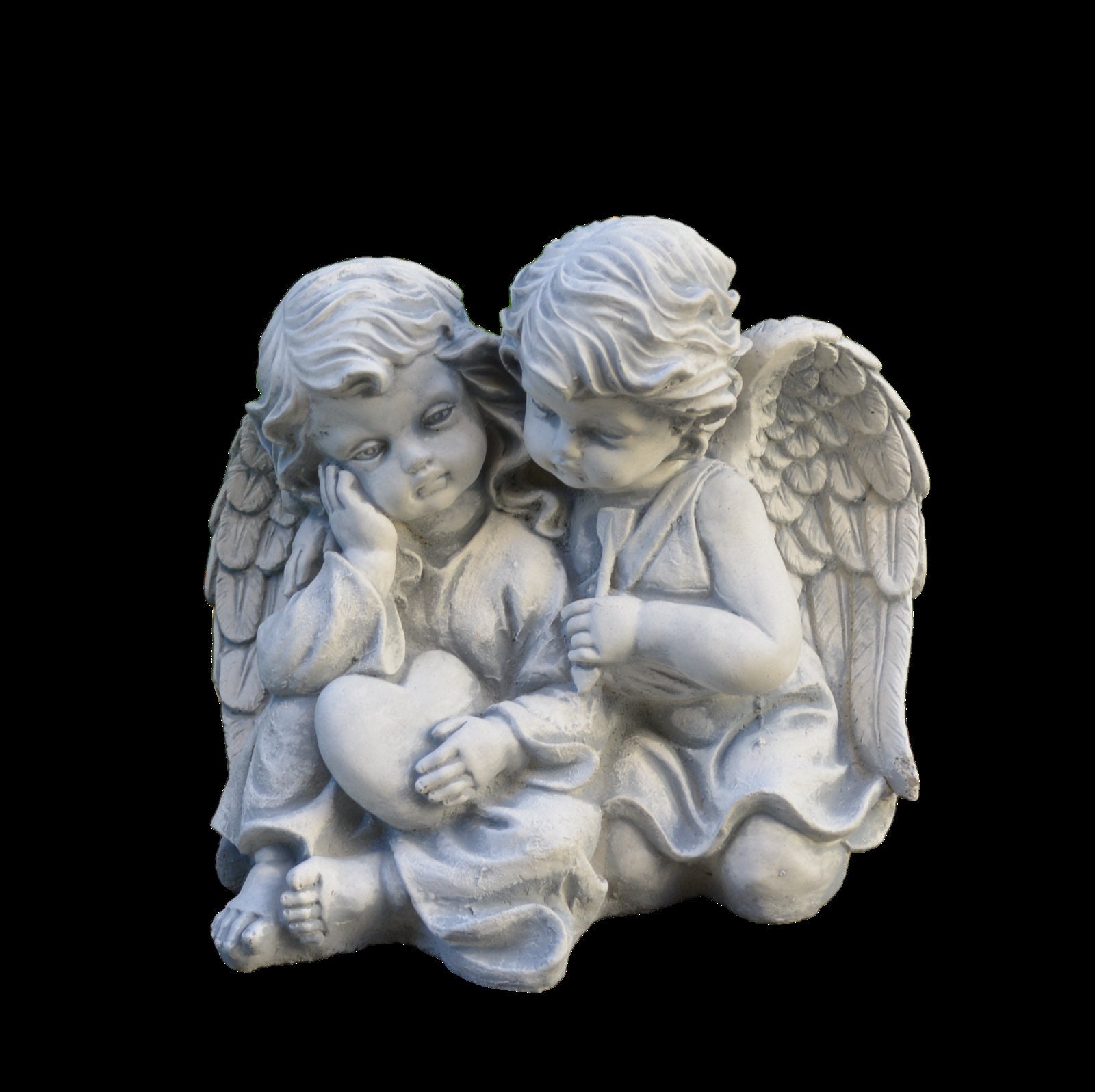 Angel Figurine Small Angels Concrete Angel Angel With - Etsy