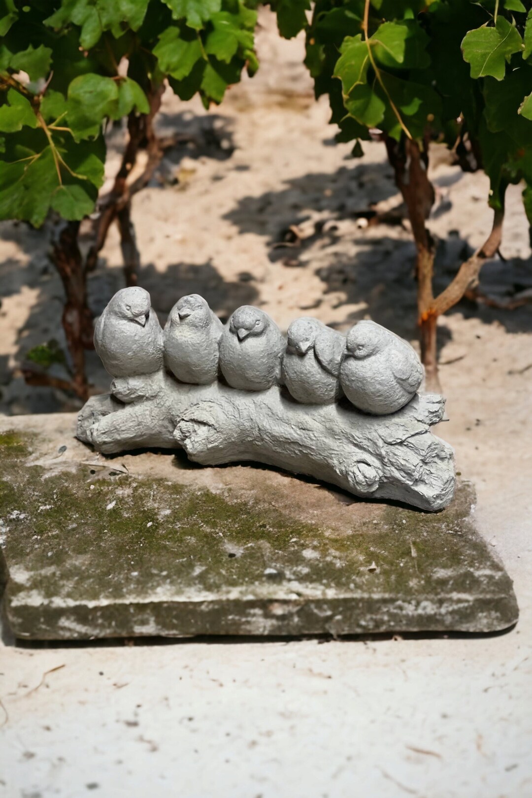 Realistic Birds on Branch Cement Birds Statue Garden Stone - Etsy