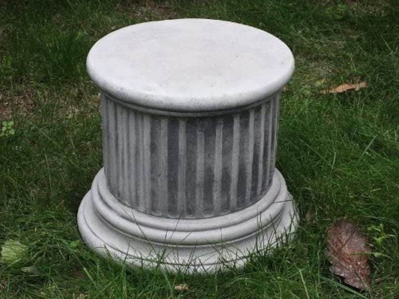 Round Column Concrete Column Figurine Roman Decor Lawn - Etsy UK