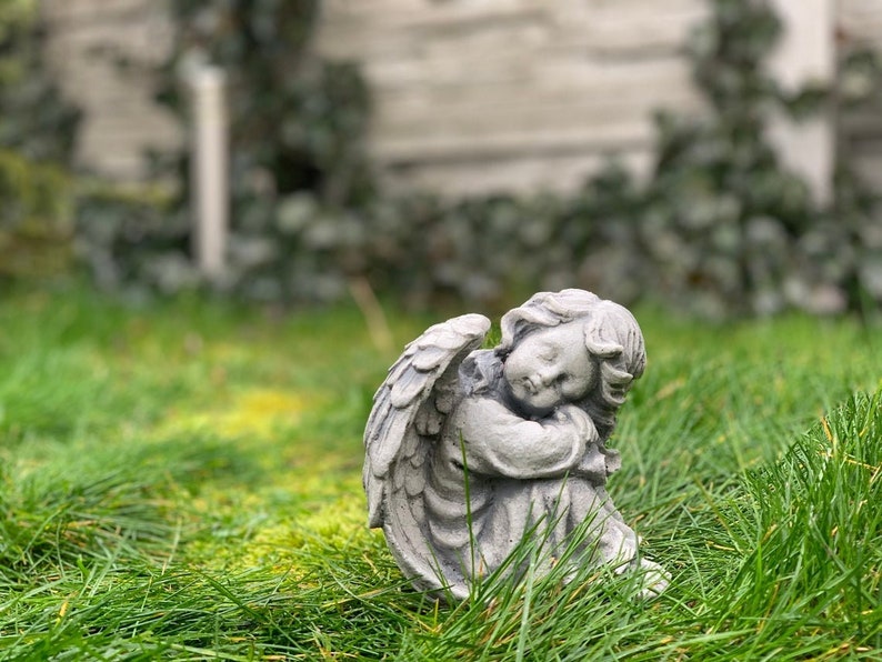 Sleeping Baby Angel Small Stone Baby Angel Figurine Angel - Etsy