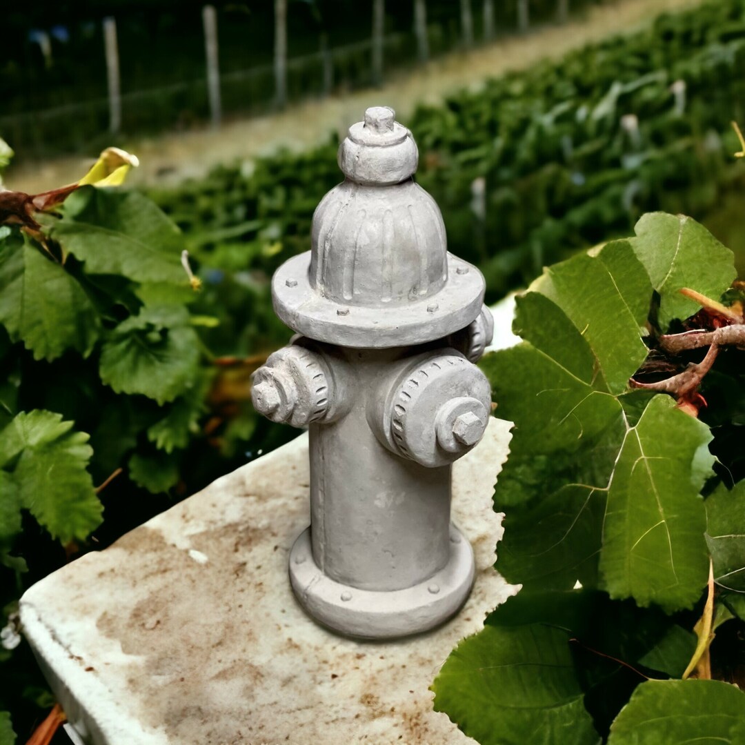 Handmade Fire Hydrant Figurine Concrete Yard Decor Fire - Etsy