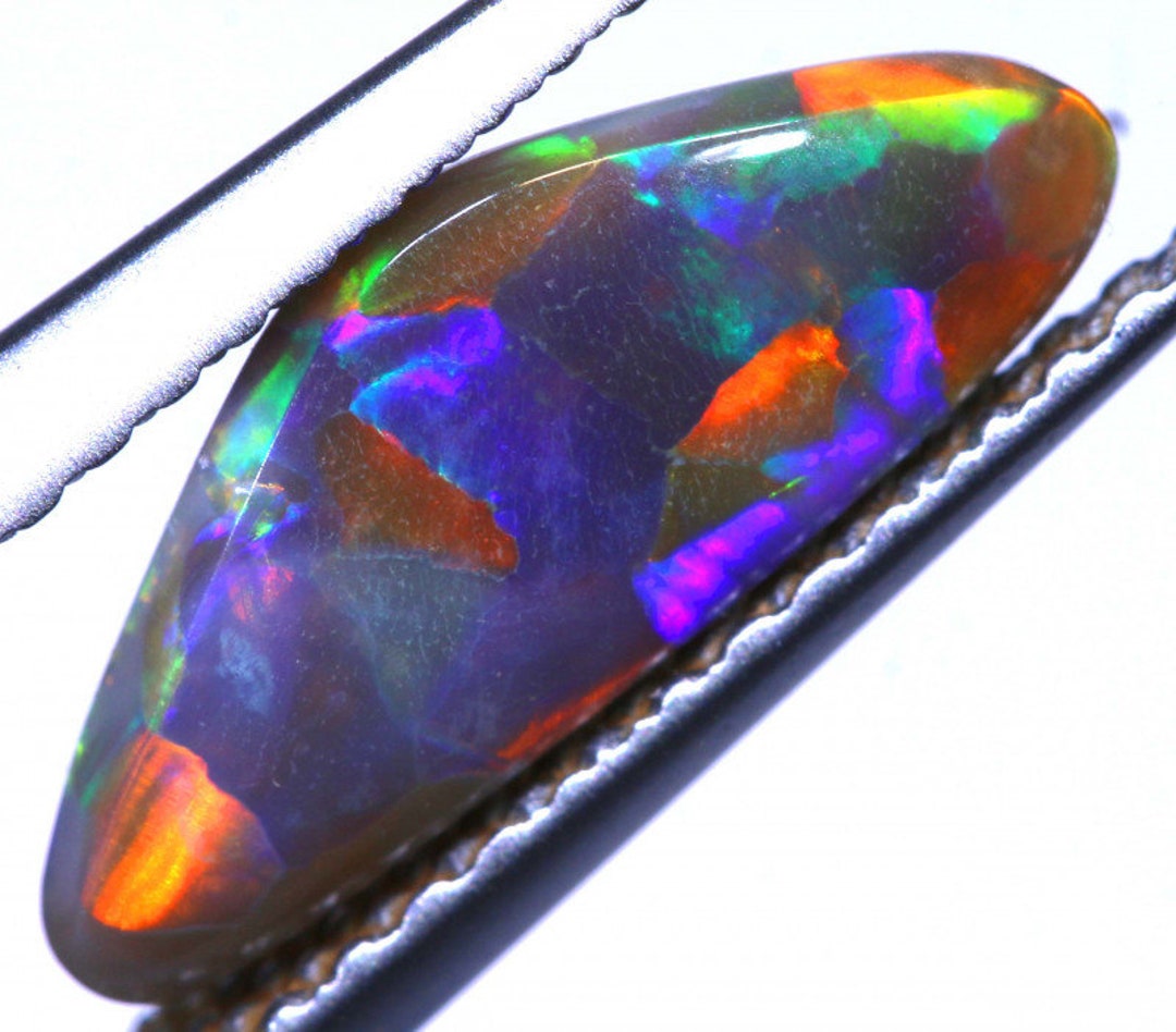 N4 0.94CTS Flagstone Pattern Black Opal Stone L.ridge TBO-A4916 - Etsy