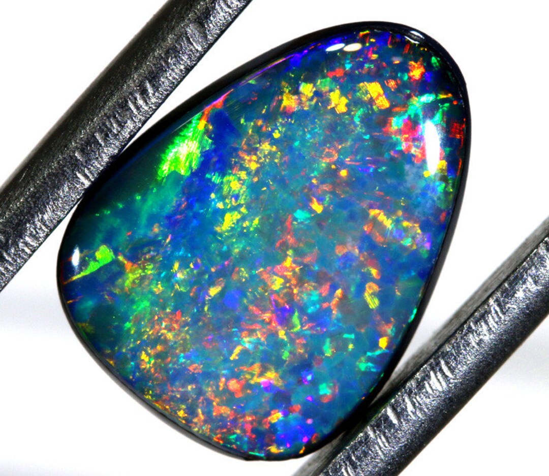 2.63 CTS L.ridge Opal Doublet on Black Potch Stone TBO-A237 - Etsy